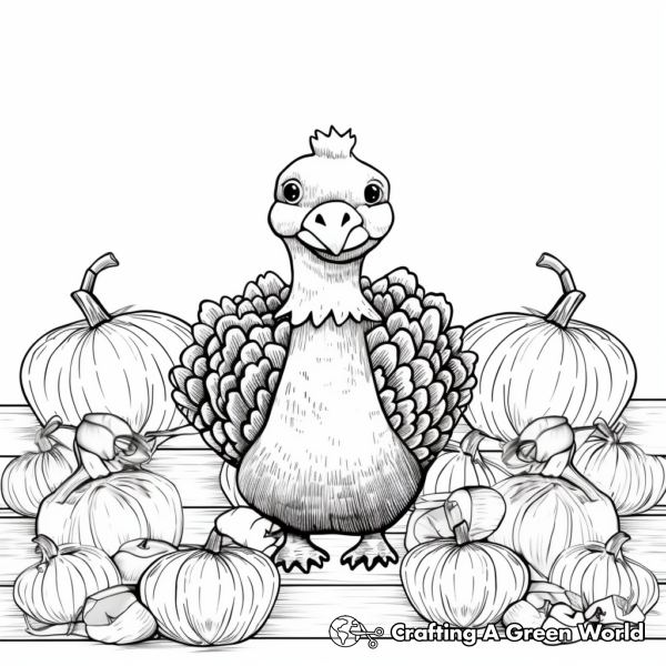 Thankful Turkey Coloring Pages - Free & Printable!