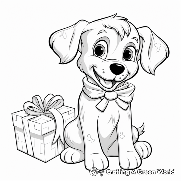 Christmas Dog Coloring Pages - Free & Printable!