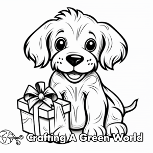 Christmas Dog Coloring Pages - Free & Printable!
