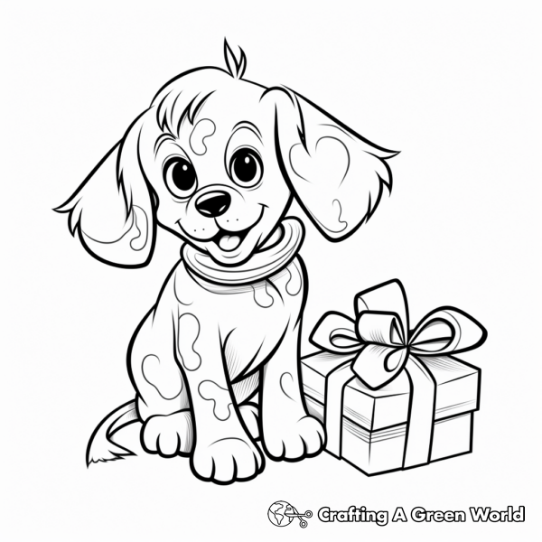 Christmas Dog Coloring Pages - Free & Printable!