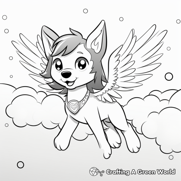 Flying Winged Wolf Coloring Pages - Free & Printable!