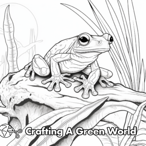 Red Eyed Tree Frog Coloring Pages - Free & Printable!