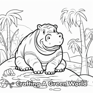 Hippo Coloring Pages - Free & Printable!