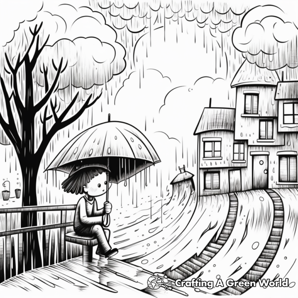 Rain Coloring Pages - Free & Printable!