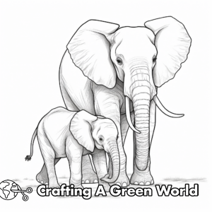Realistic Elephant Coloring Pages - Free & Printable!