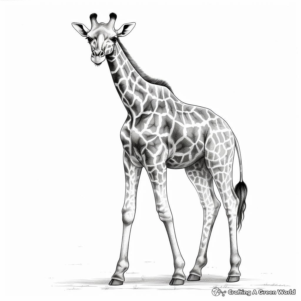 Realistic Giraffe Coloring Pages - Free & Printable!
