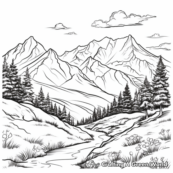 Mountain Coloring Pages Free Printable Mountain Coloring Pages Free Printable