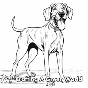 Great Dane Coloring Pages - Free & Printable!