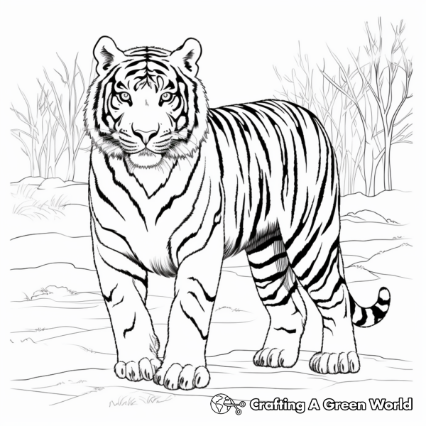 Siberian Tiger Coloring Pages - Free & Printable!