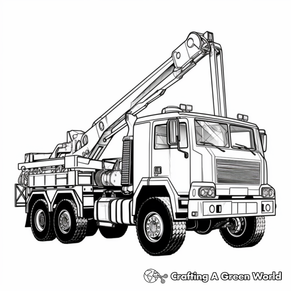 Crane Truck Coloring Pages - Free & Printable!