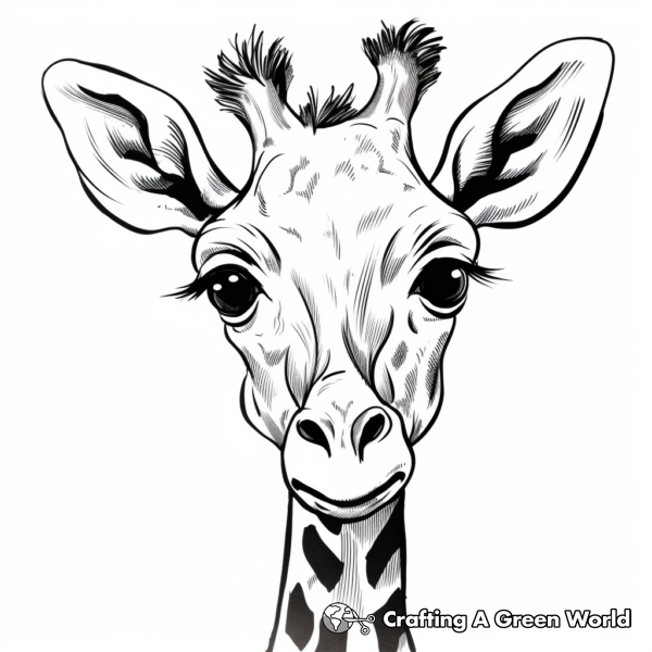 Giraffe Head Coloring Pages - Free & Printable!