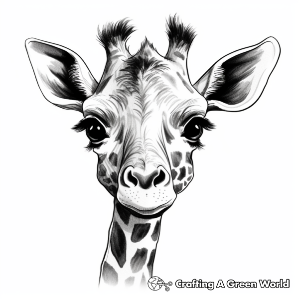 Giraffe Head Coloring Pages - Free & Printable!