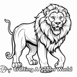Roaring Lion Coloring Pages - Free & Printable!