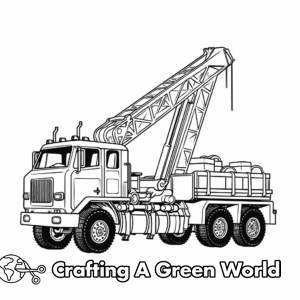 Crane Truck Coloring Pages - Free & Printable!