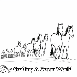 Herd Of Horses Coloring Pages - Free & Printable!
