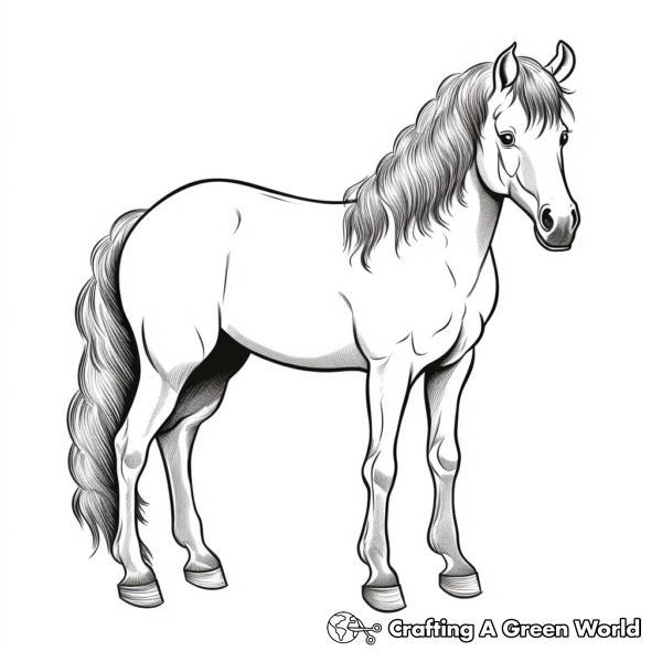 Realistic Horse Coloring Pages - Free & Printable!