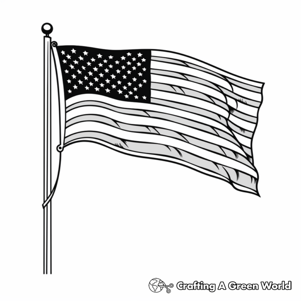 American Flag Coloring Pages - Free & Printable!