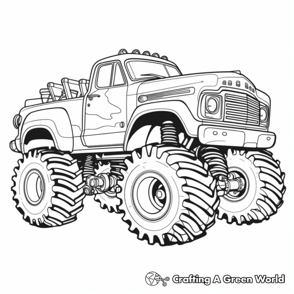 Police Monster Truck Coloring Pages - Free & Printable!