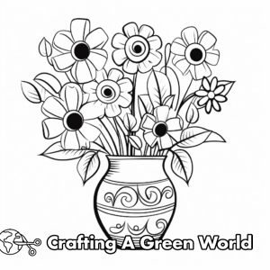 Vase Of Flowers Coloring Pages - Free & Printable!