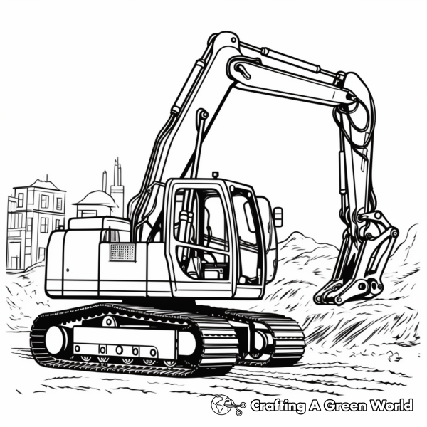 Excavator Coloring Pages - Free & Printable!