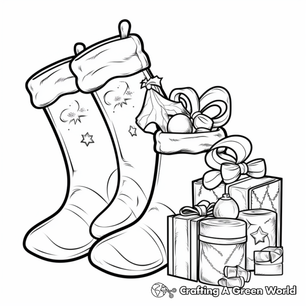 Stocking Coloring Pages - Free & Printable!