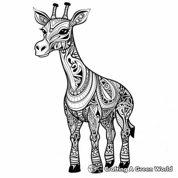 Giraffe Coloring Pages For Adults - Free & Printable!