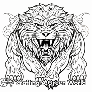 Roaring Lion Coloring Pages - Free & Printable!