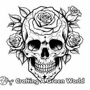 Rose Skull Coloring Pages - Free & Printable!