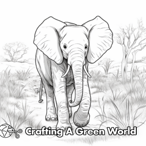 Realistic Elephant Coloring Pages - Free & Printable!