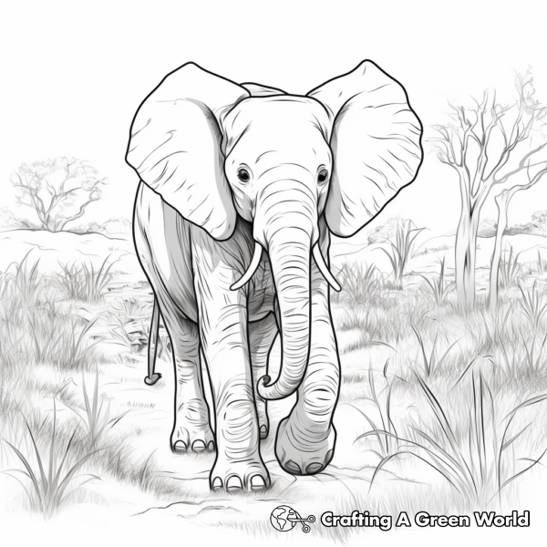Realistic Elephant Coloring Pages - Free & Printable!