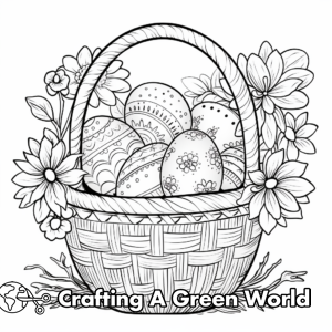 Easter Basket Coloring Pages - Free & Printable!