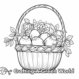 Easter Basket Coloring Pages - Free & Printable!