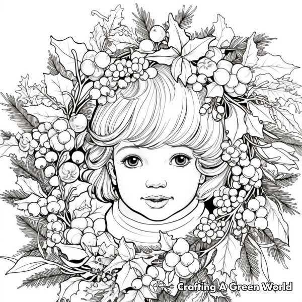Wreath Coloring Pages - Free & Printable!