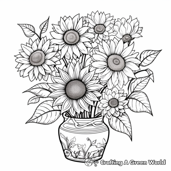 Vase Of Flowers Coloring Pages - Free & Printable!