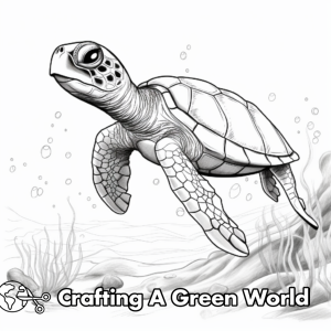 Realistic Sea Turtle Coloring Pages - Free & Printable!