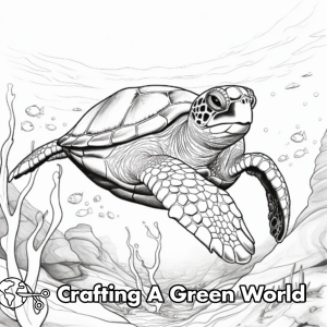 Realistic Sea Turtle Coloring Pages - Free & Printable!