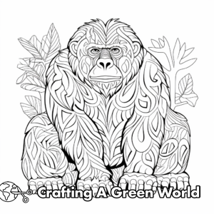 Gorilla Coloring Pages - Free & Printable!
