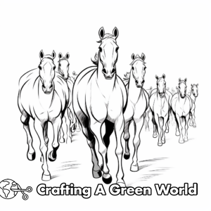 Herd Of Horses Coloring Pages - Free & Printable!