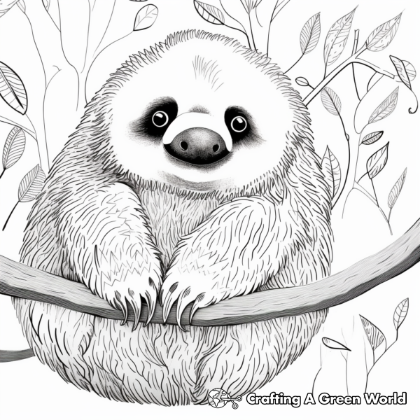 Sloth Coloring Pages For Adults - Free & Printable!
