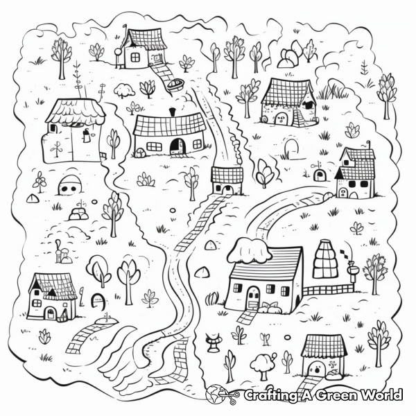 Treasure Map Coloring Pages - Free & Printable!