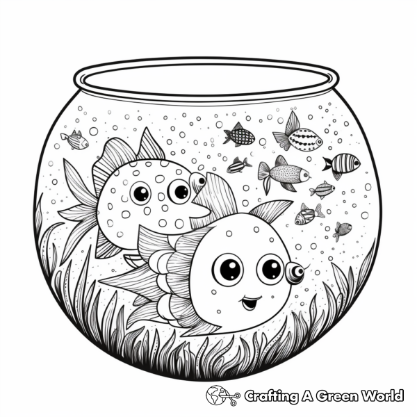 Fish Bowl Coloring Pages - Free & Printable!