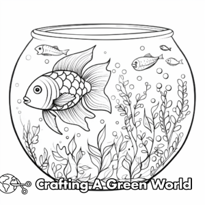 Fish Bowl Coloring Pages - Free & Printable!