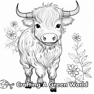 Highland Cow Coloring Pages - Free & Printable!