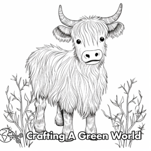 Highland Cow Coloring Pages - Free & Printable!