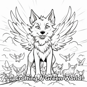 Winged Wolf Coloring Pages - Free & Printable!