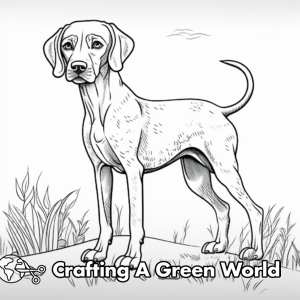 German Shorthaired Pointer Coloring Pages - Free & Printable!