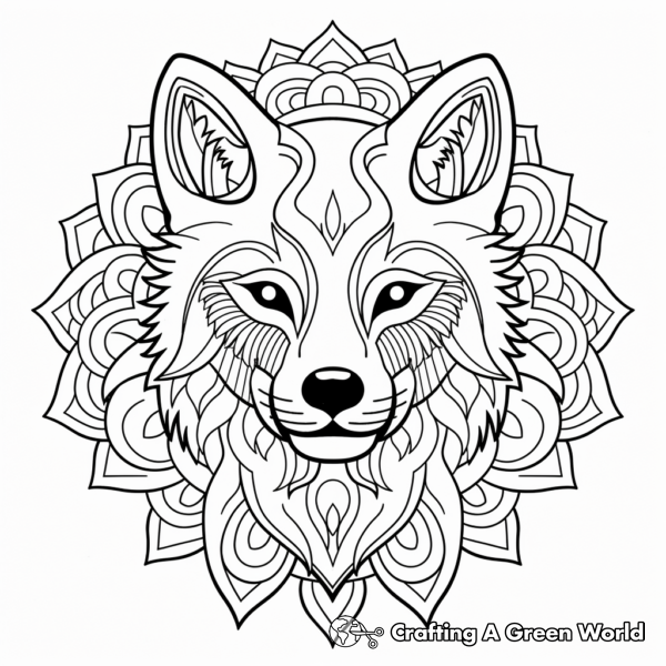 Wolf Mandala Coloring Pages - Free & Printable!