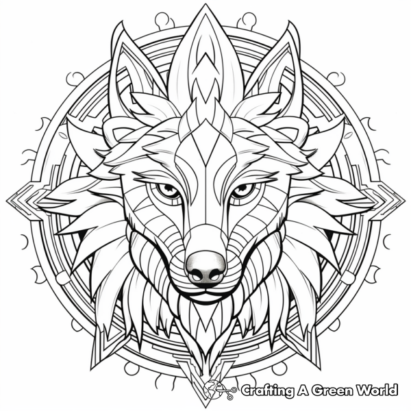 Wolf Mandala Coloring Pages - Free & Printable!