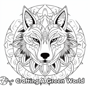 Wolf Mandala Coloring Pages - Free & Printable!