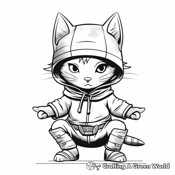 Cat Ninja Coloring Pages - Free & Printable!